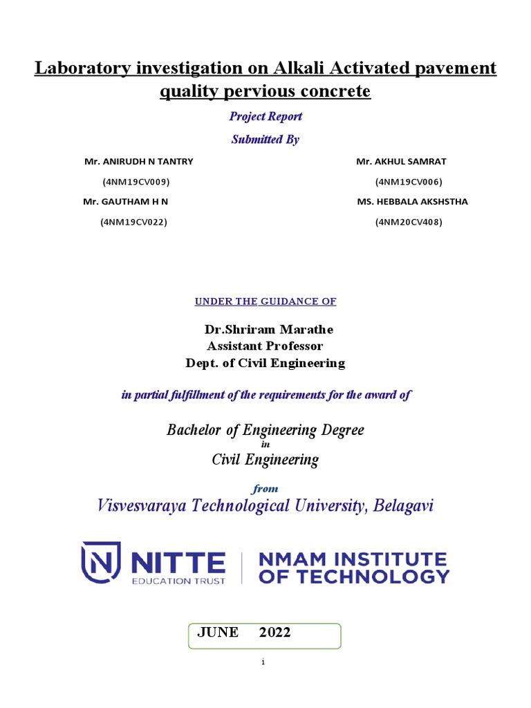 Mini Project Report | PDF | Concrete | Materials