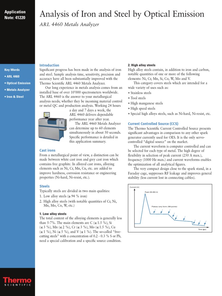 OE-AN41220-ARL 4460 Fe-1010 | PDF | Steel | Cast Iron