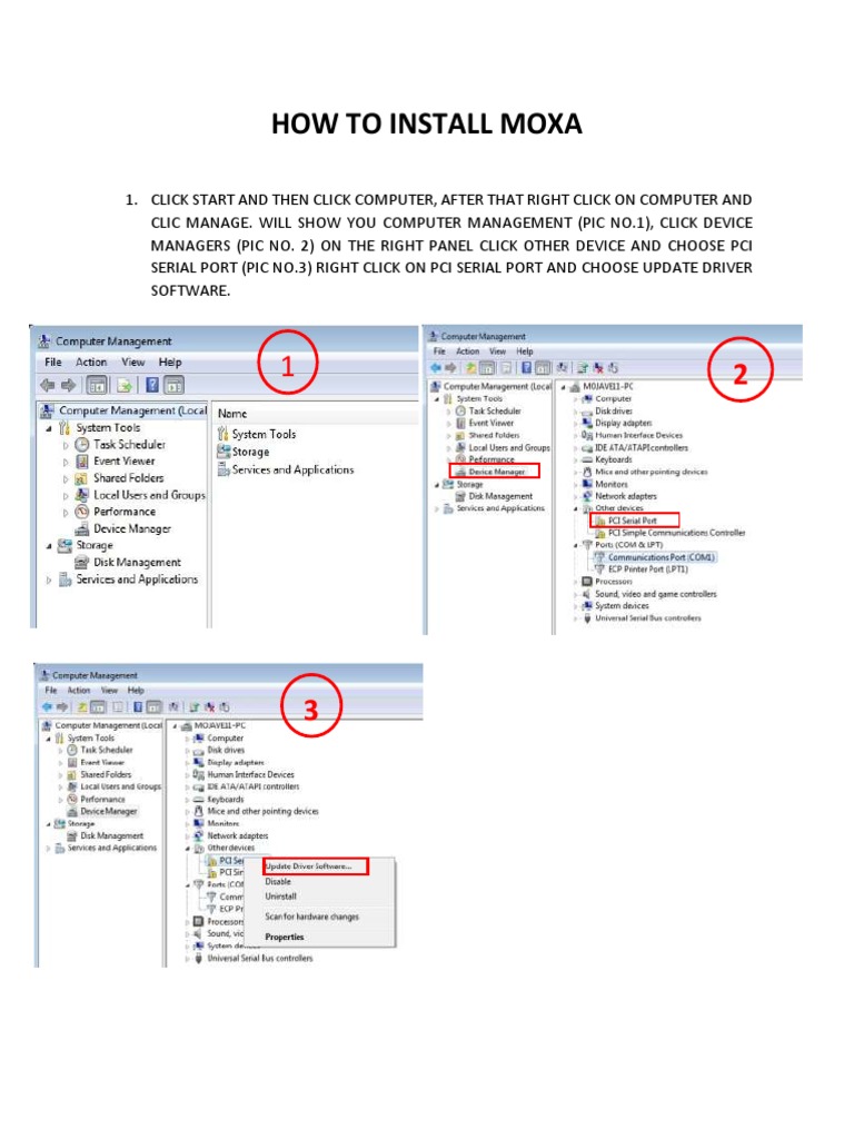 How To Install Moxa | PDF | Device Driver | Installation (Computer Programs)