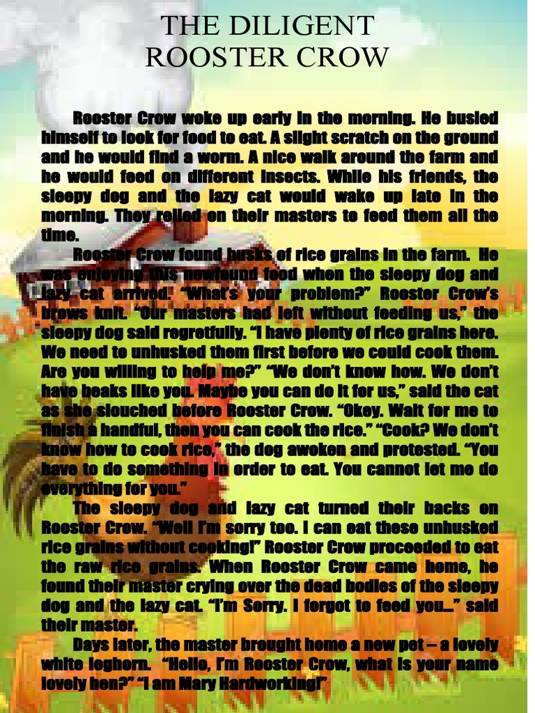 The Diligent Rooster Crow | PDF | Agriculture | Food Ingredients