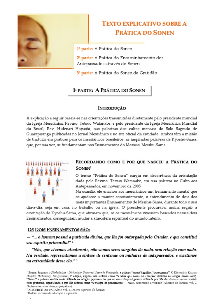 Prática do Sonen na Igreja Messiânica | PDF | Deus | Pensamento