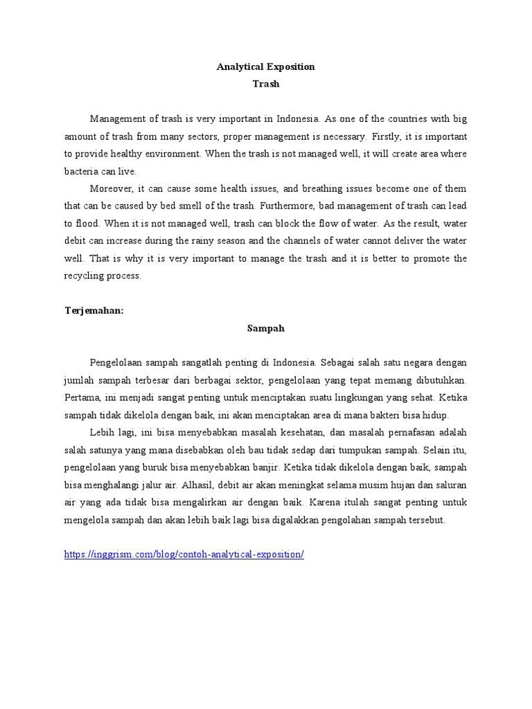 Analytical Exposition | PDF | Indonesia