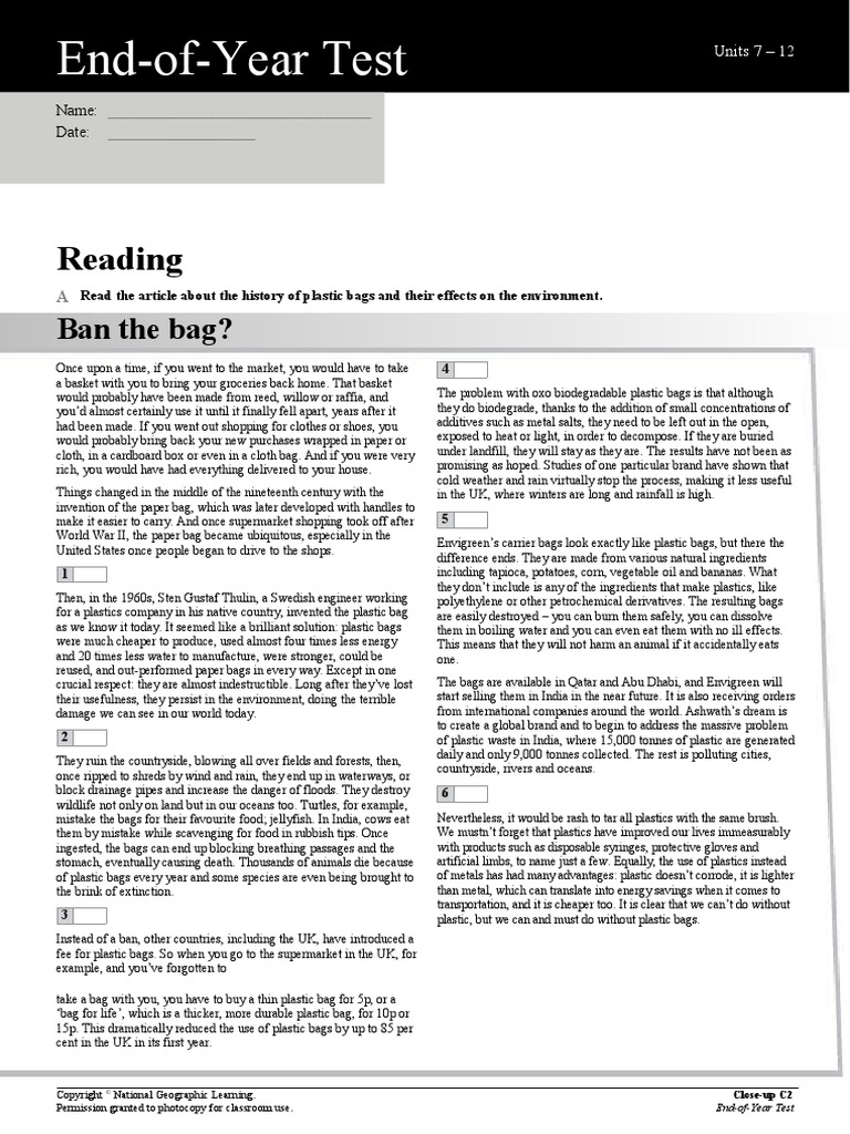 C2 Final Reading Use Your English Test | PDF | Plastic | Advertising