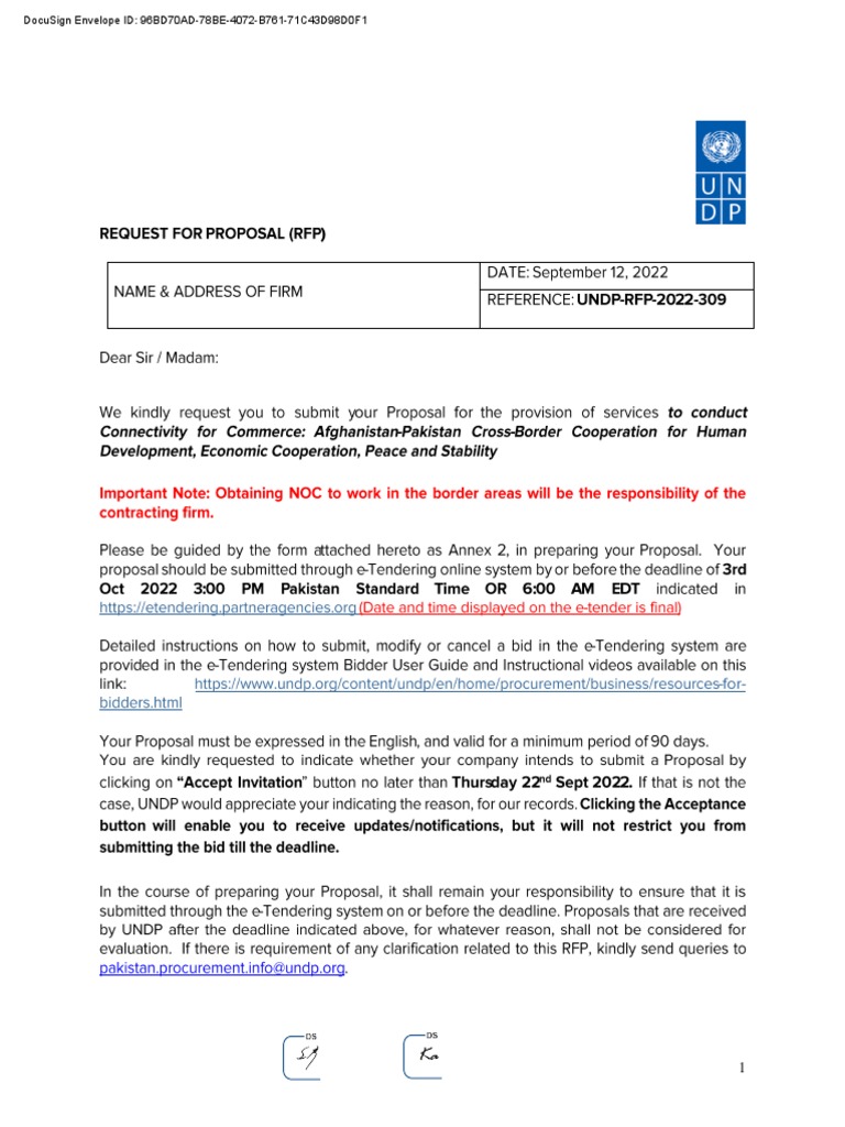 RFP for Afghanistan-Pakistan Services | PDF