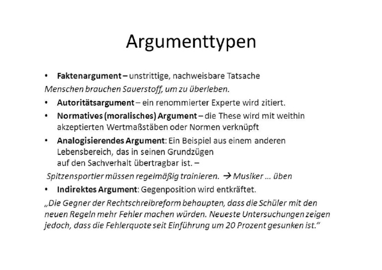 Argumenttypen | PDF