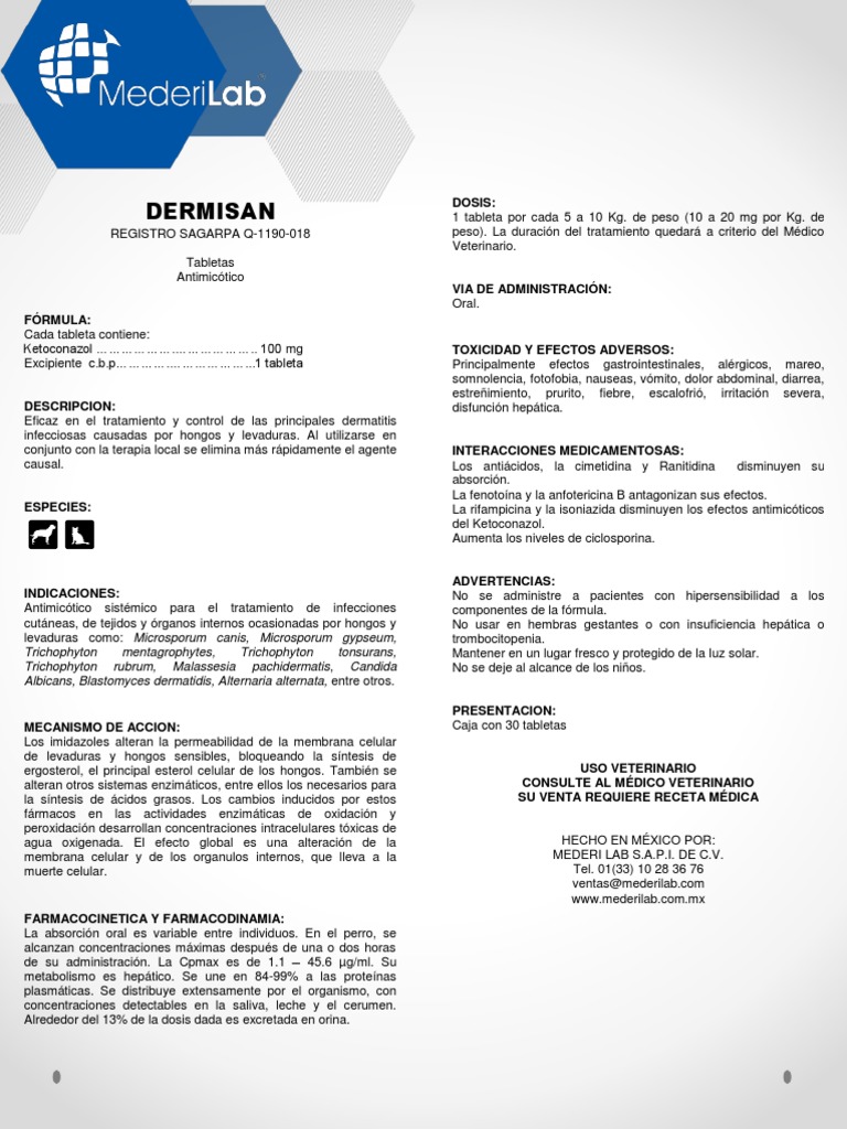 Dermisan Tabletas | PDF | Ciencias farmacéuticas | Medicina