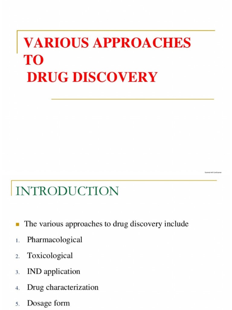 Various Approaches To Drug Discovery | PDF