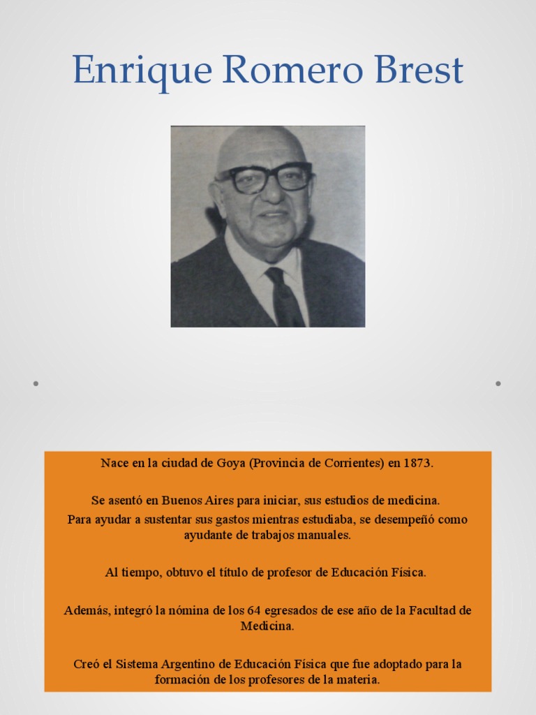 Enrique Romero Brest | PDF | Educación Física | Respiración