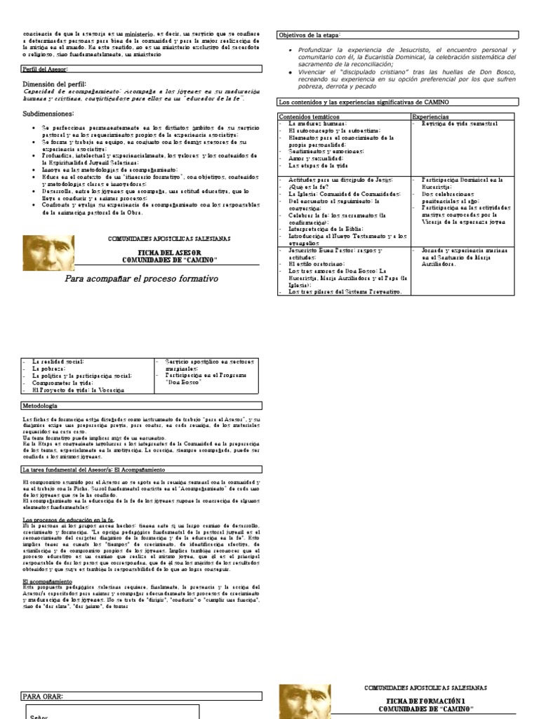 Fichas CAMINO Y EFA | PDF | Amor | Autoestima