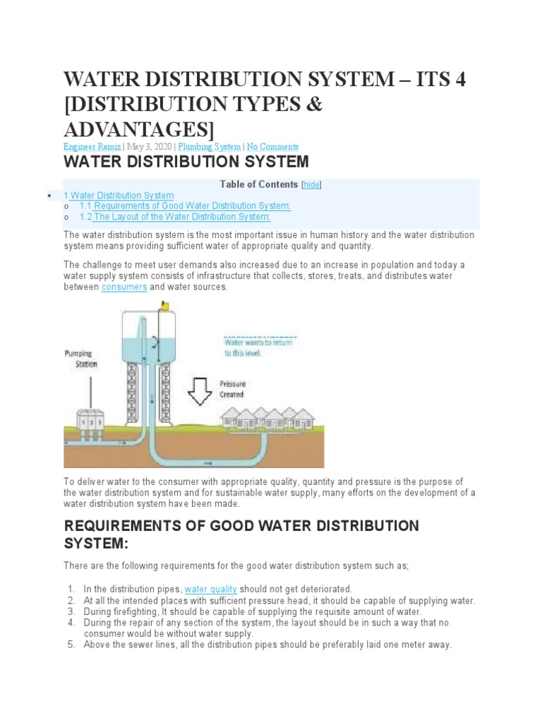 Types of Water Distribution Systems | PDF | Water Supply | Mechanical ...