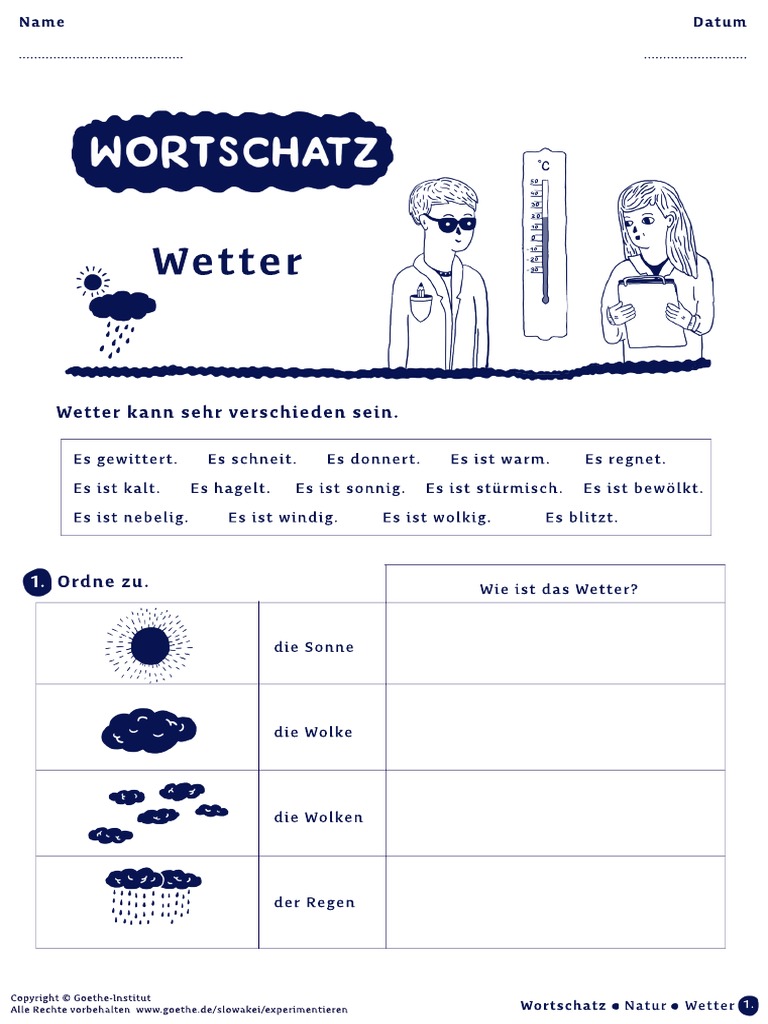 Natur Wortschatz Wetter n1 | PDF