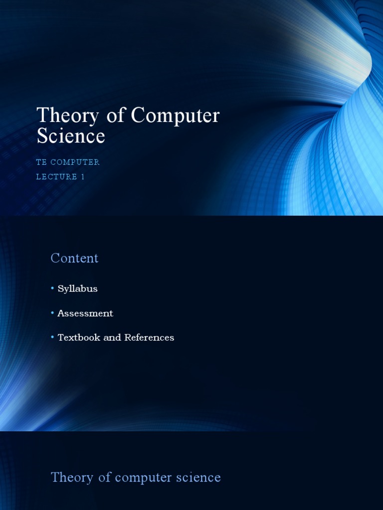 TCS Lect 1 Syllabus & Intro | PDF | Theory Of Computation | Formalism (Deductive)