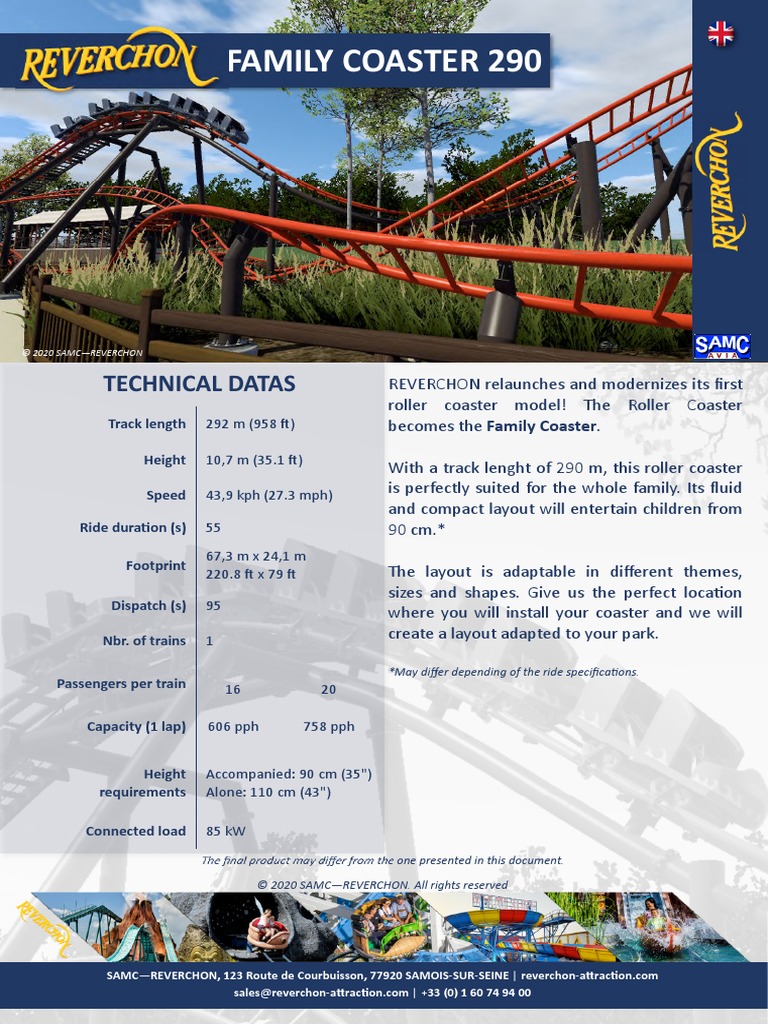 Plaquette Family Coaster 290 SAMC-Reverfgrgchon N - en | PDF | Roller Coasters | Amusement Rides