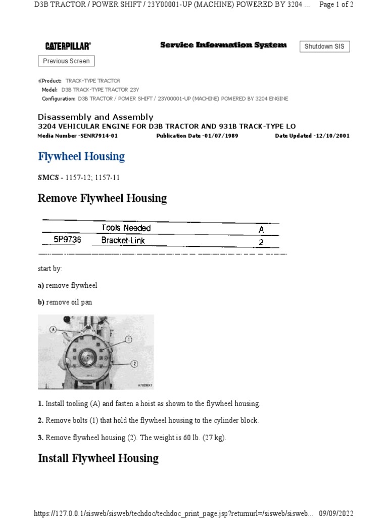 Flywheel Housing Rear Install | PDF