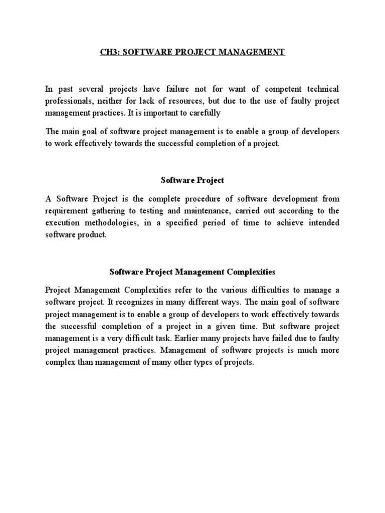 chapter 3 Software Project Management_part1 | PDF | Project Management ...