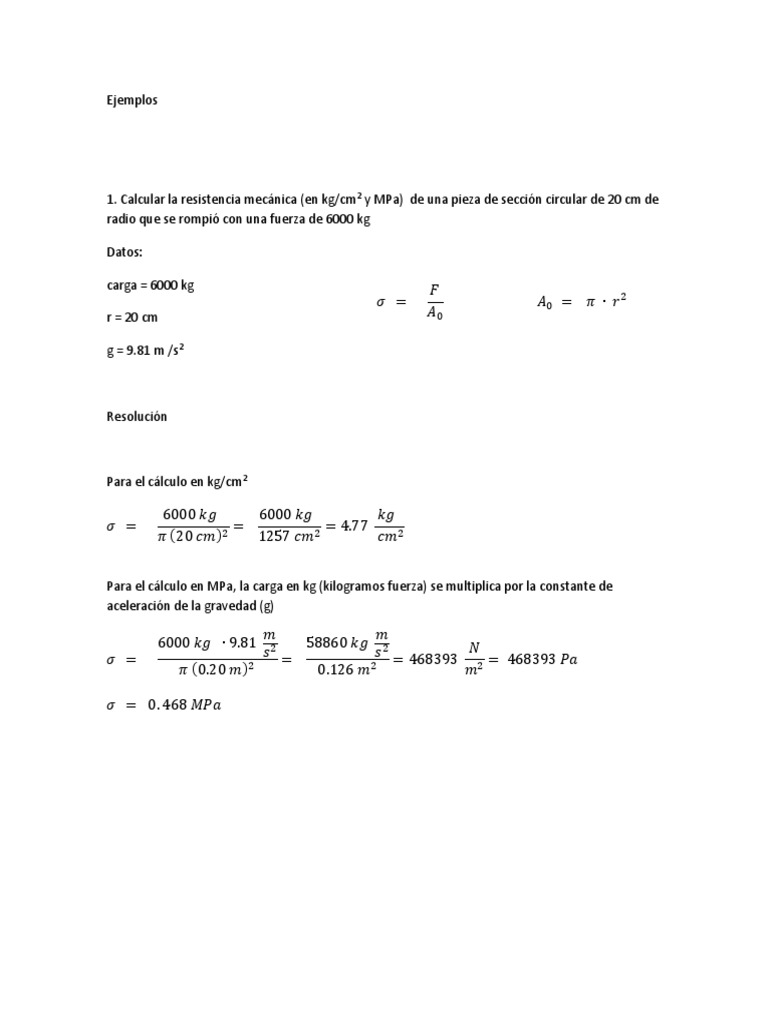 Cálculo de esfuerzos mecánicos y deformaciones elásticas en materiales sometidos a cargas ...