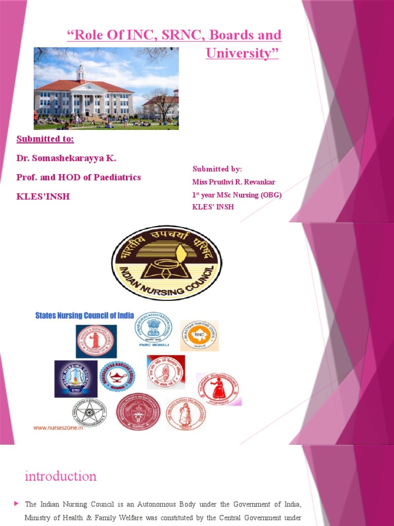 Role of Inc, SRNC, Boards | PDF | Nursing | Licensure