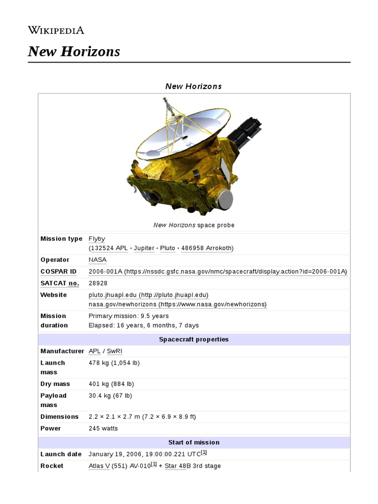 New Horizons | PDF | Pluto | Jupiter