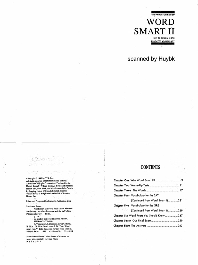 Word Smart II | PDF