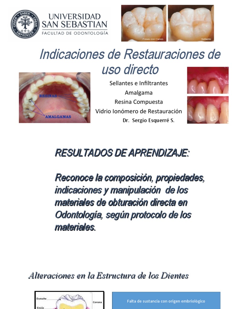 6 Indicaciones de Las Restauraciones Directas 2019 | PDF | Odontología ...