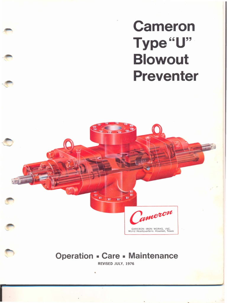 Cameron Type U Blowout Preventer | PDF | Valve | Chemical Engineering