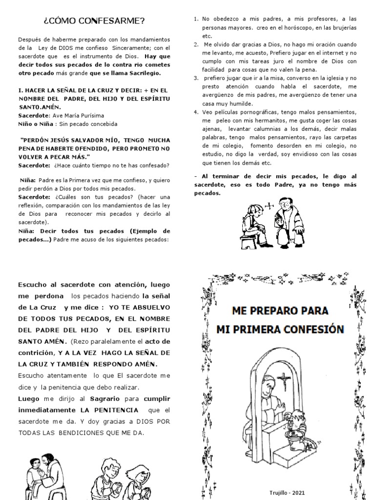 Cómo prepararse para la primera confesión: Reconocer los pecados, pedir ...