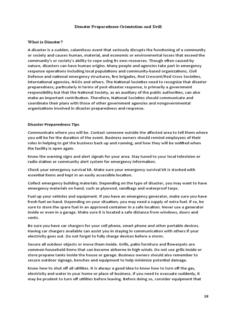 Disaster Preparedness | PDF | Emergency Management