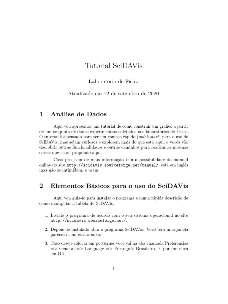 Tutorial SciDAVis | PDF
