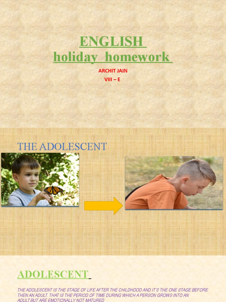 English Holiday Homework | PDF