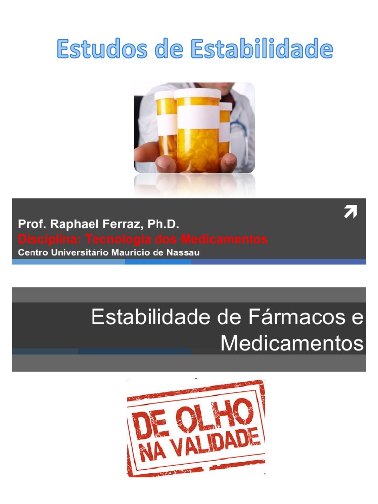 Estabilidade de IFA e Medicamentos - 20190922162334 | PDF ...