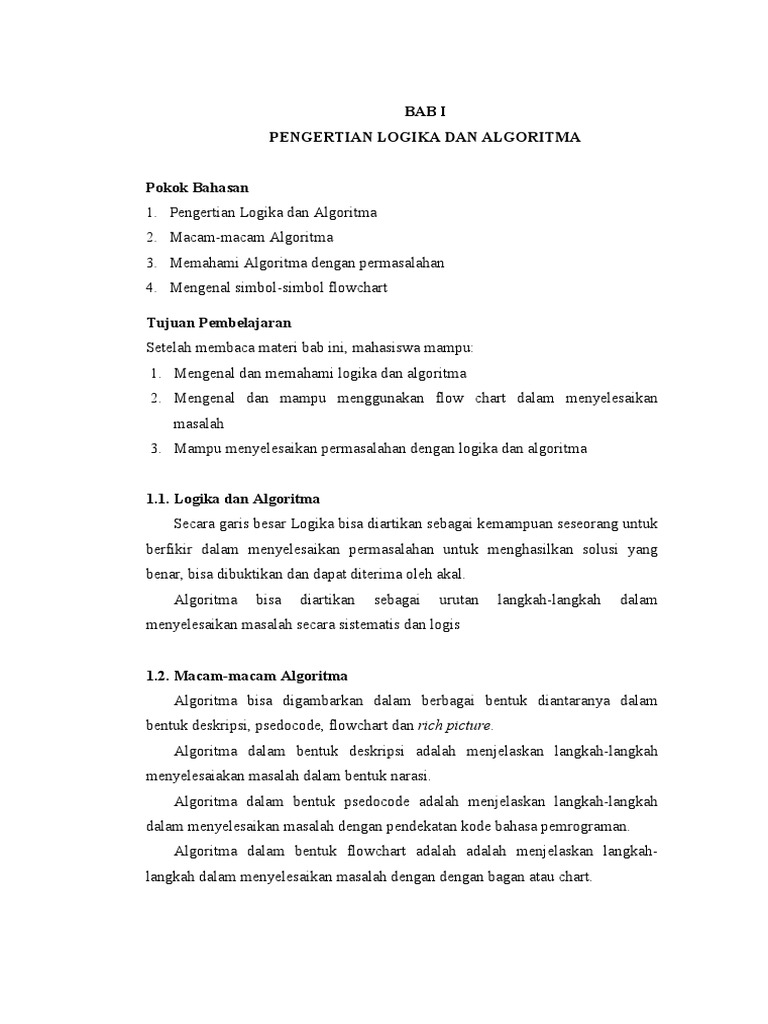 Logika dan Algoritma Dasar | PDF