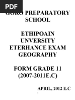 Remedial Geography Model Exam-1 | PDF | Geography | Nature