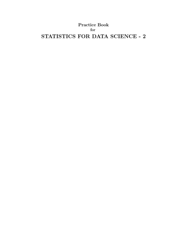 Statistics Basics From IITM Statistits 2 Course Week - 0 | PDF ...