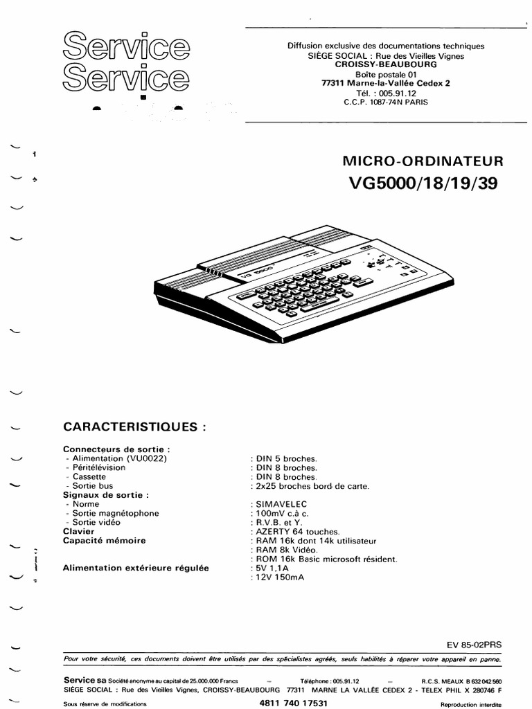 Maintenance Vg5000 | PDF