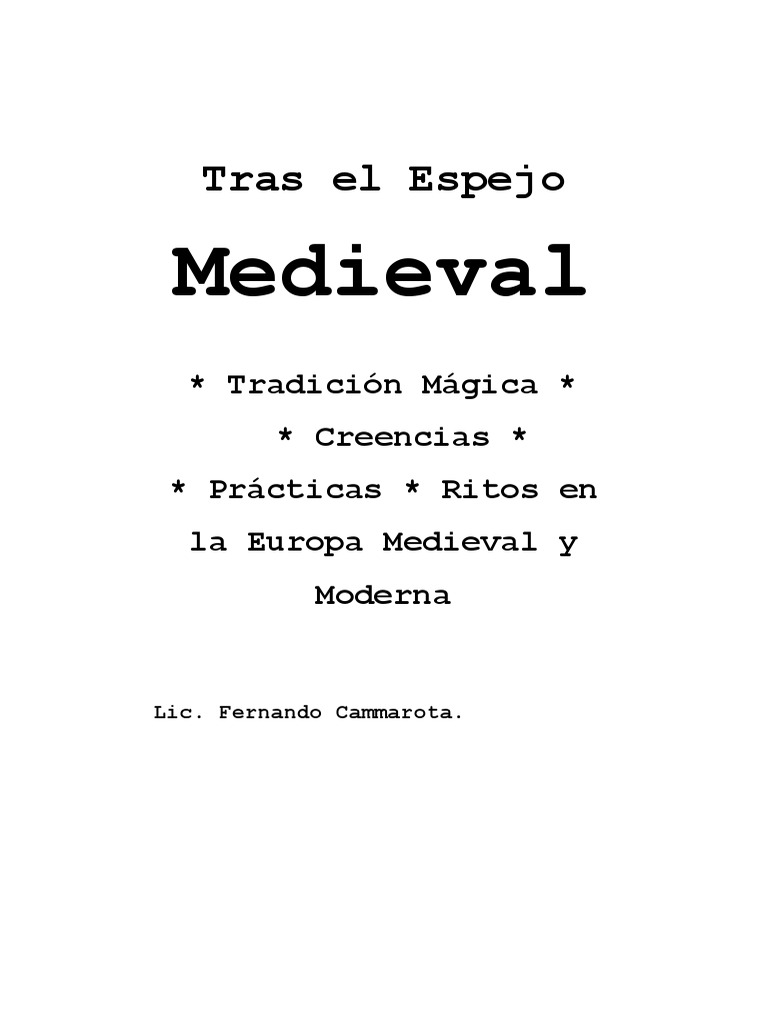 Cammarota Fernando Tras El Espejo Medieval | PDF | Edades medias ...