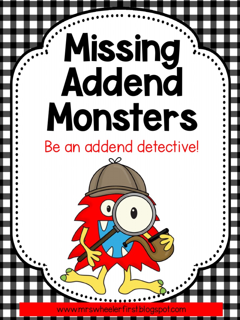 First Grade Math Missing Addend Games | PDF