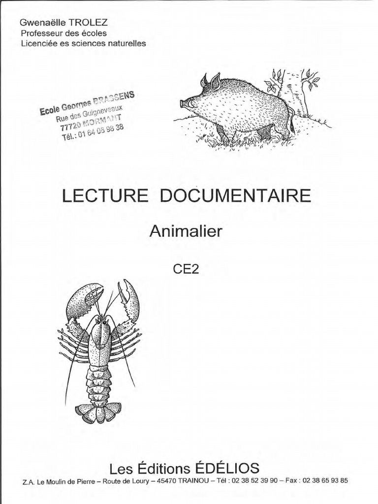 LECTURE DOC Animalier - CE2 - EDELIOS | PDF