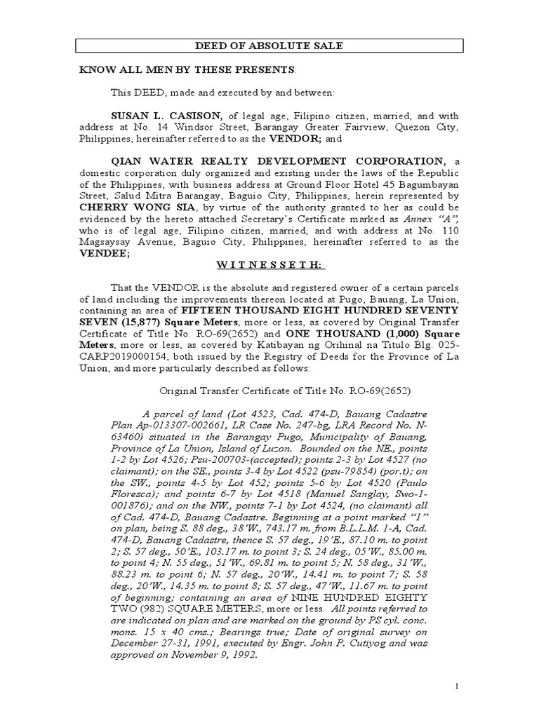 Deed of Sale | PDF | Notary Public | Justice