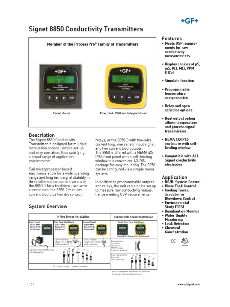 8850 Data Sheet | PDF | Relay | Sensor