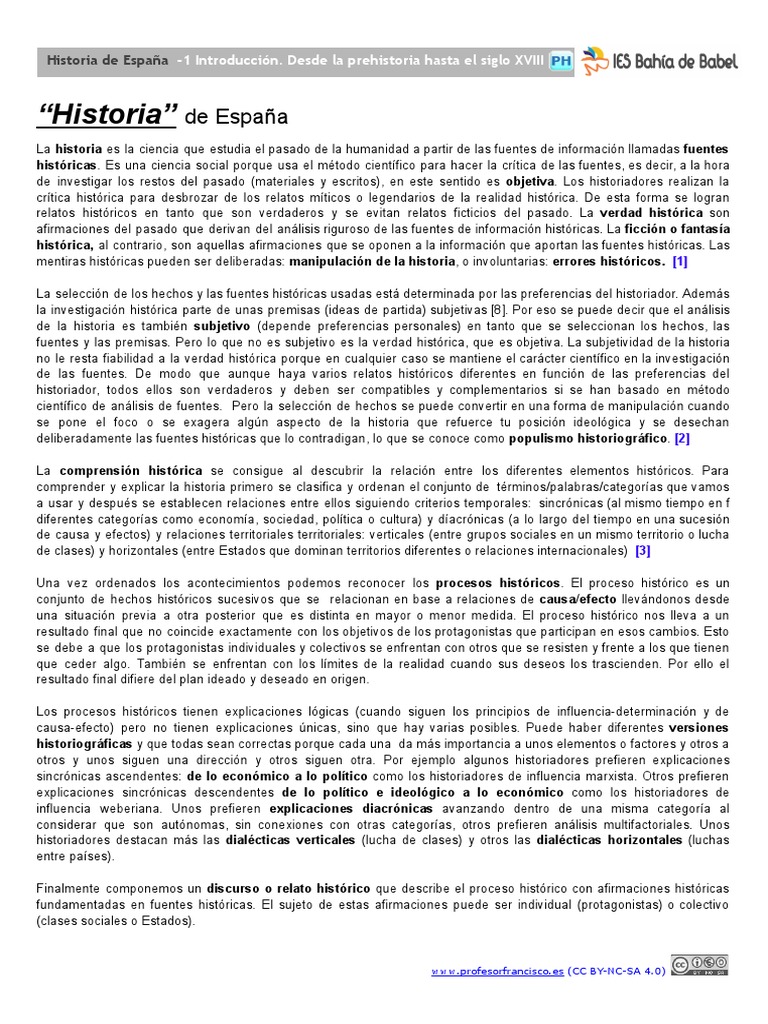 Tema 1. Libro Historia de España | PDF | Nación | España