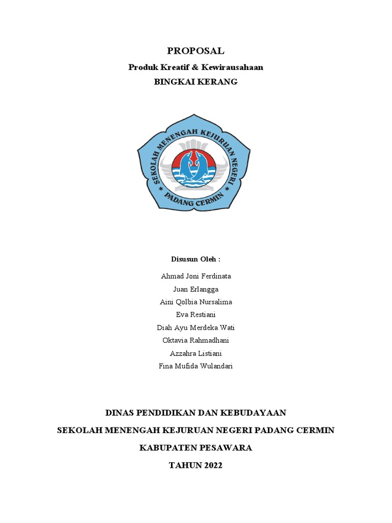 Proposal Produk Kreatif Dan Kewirausahaan | PDF Proposal Produk Kreatif Dan Kewirausahaan | PDF