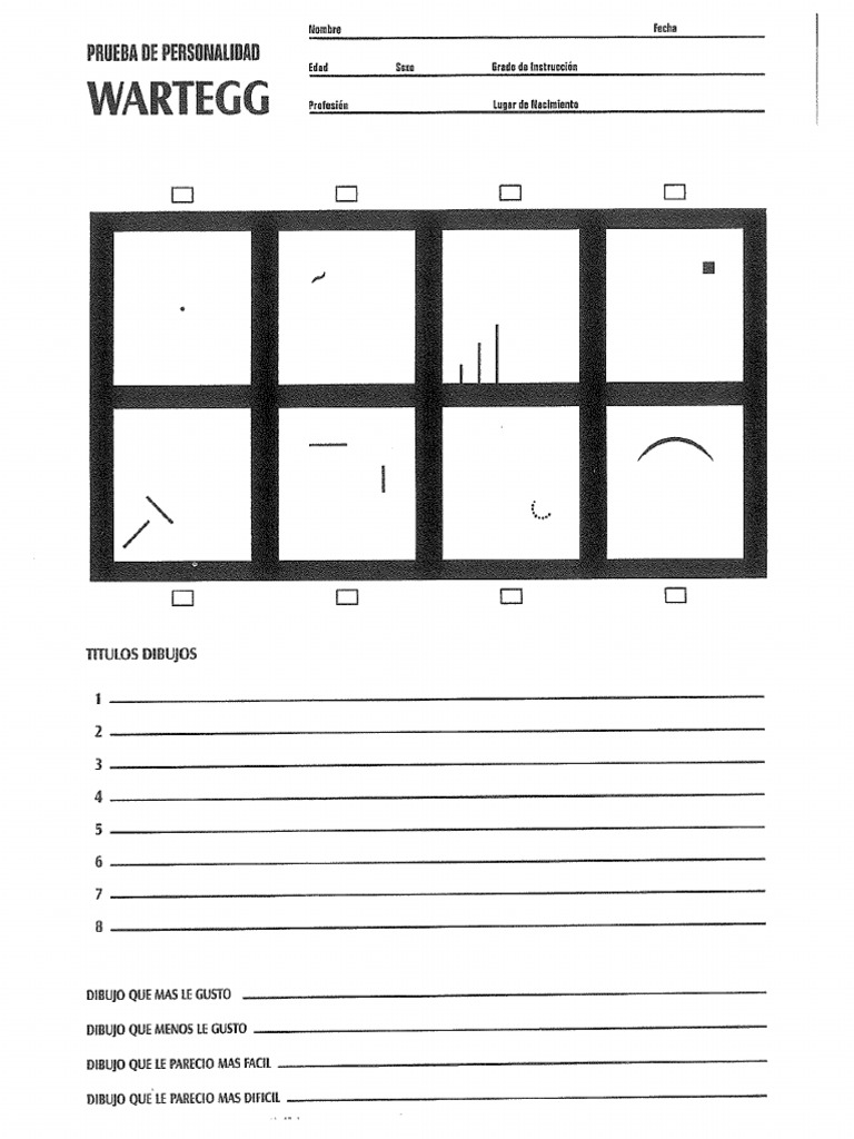 Prueba Wartegg. | PDF