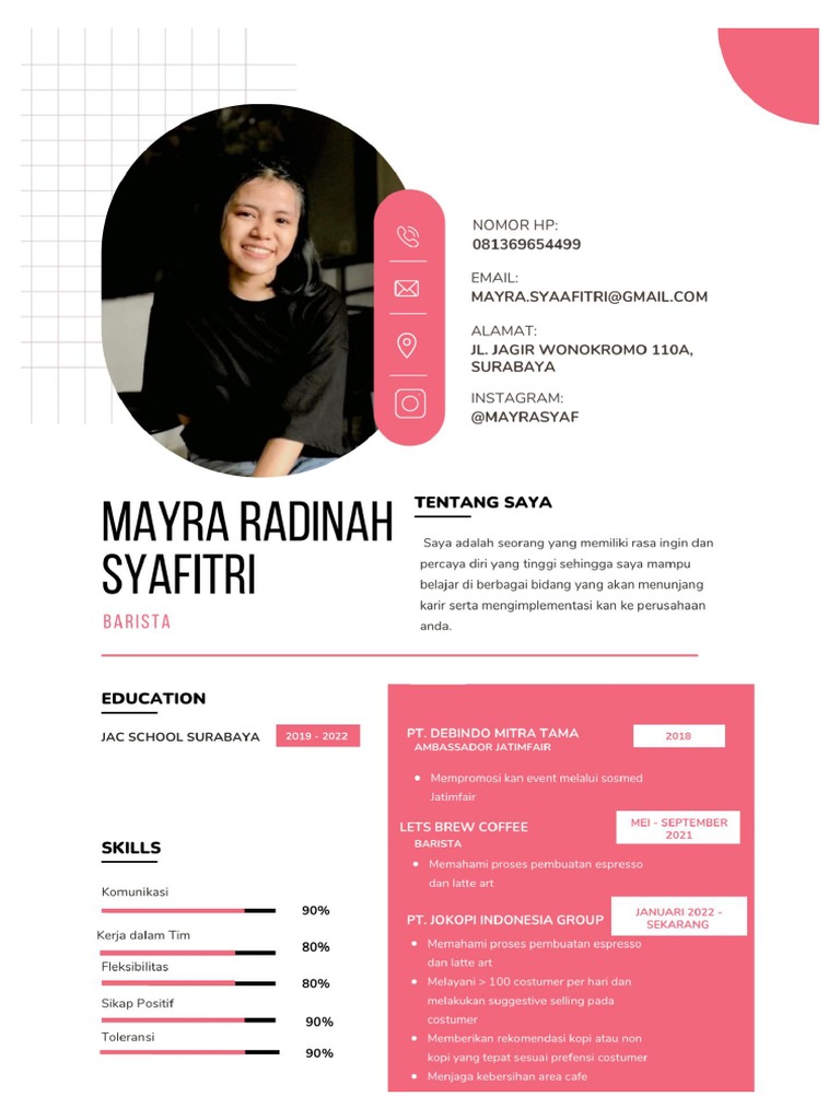 CV - Mayra Radinah Syafitri | PDF