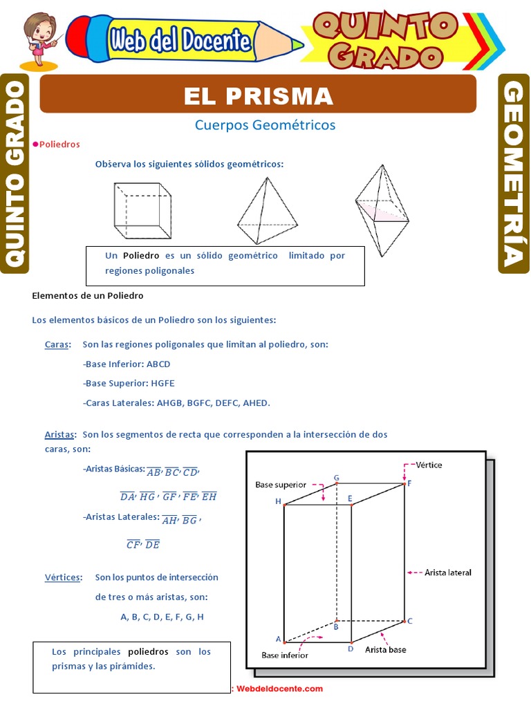 El Prisma para Quinto Grado de Primaria | PDF | Rectángulo | Euclides
