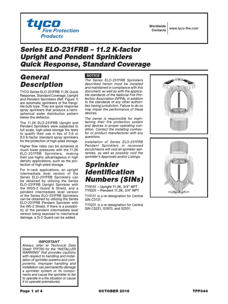 Ty 5131 | PDF | Fire Sprinkler System | Building Engineering