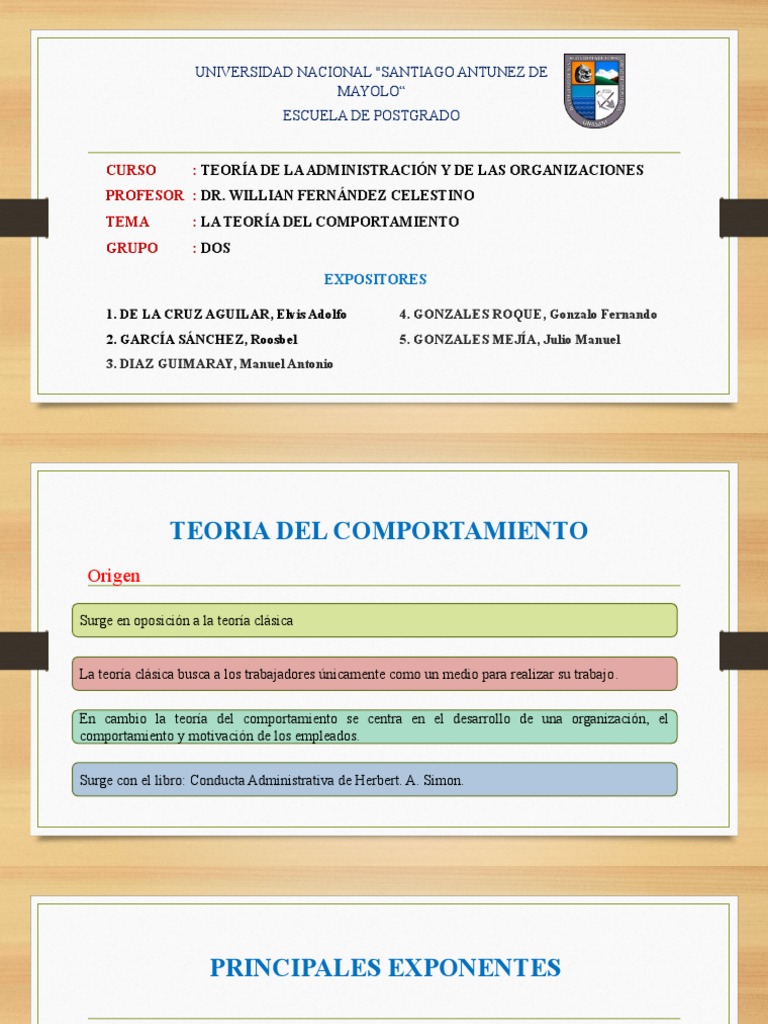 Teoría Del Comportamiento.06!08!22pptx | PDF | Motivación | Motivacional