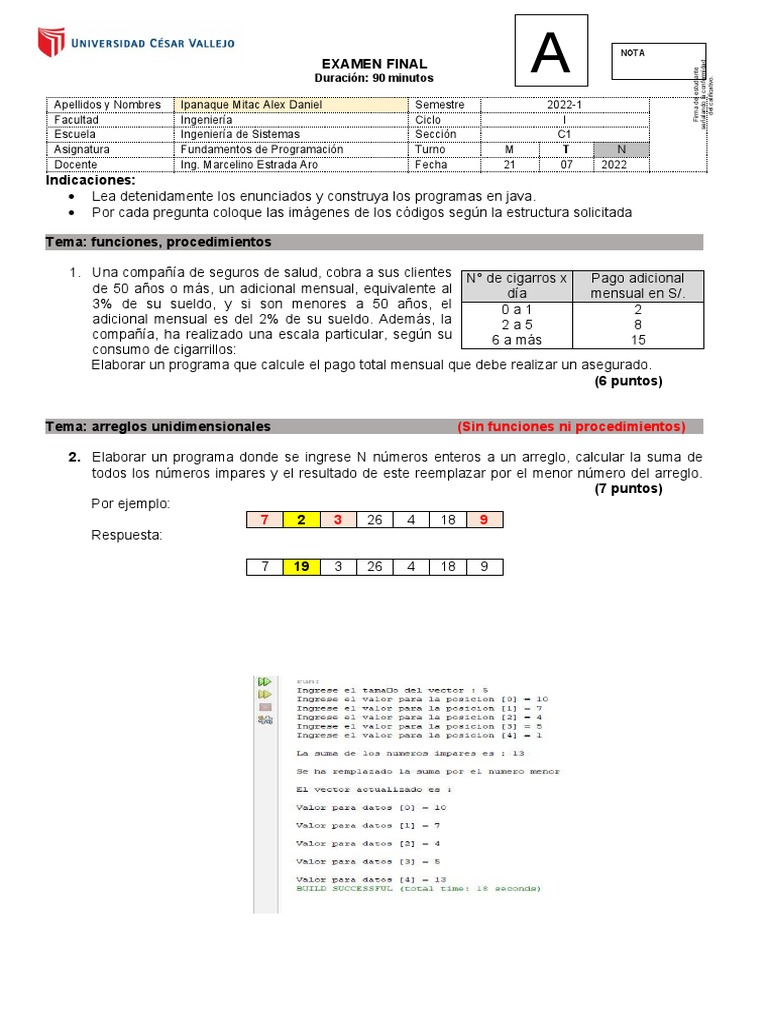Examen Final - FP - FILA-A | PDF