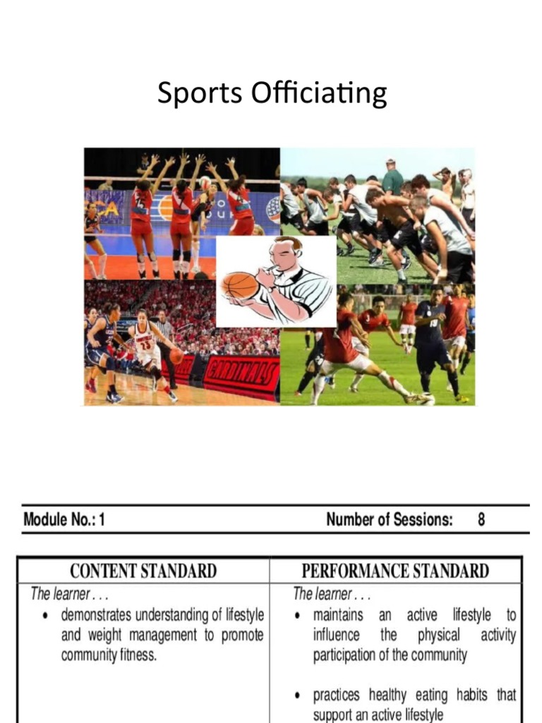 Sports Officiating Lesson 1 (G9) | PDF