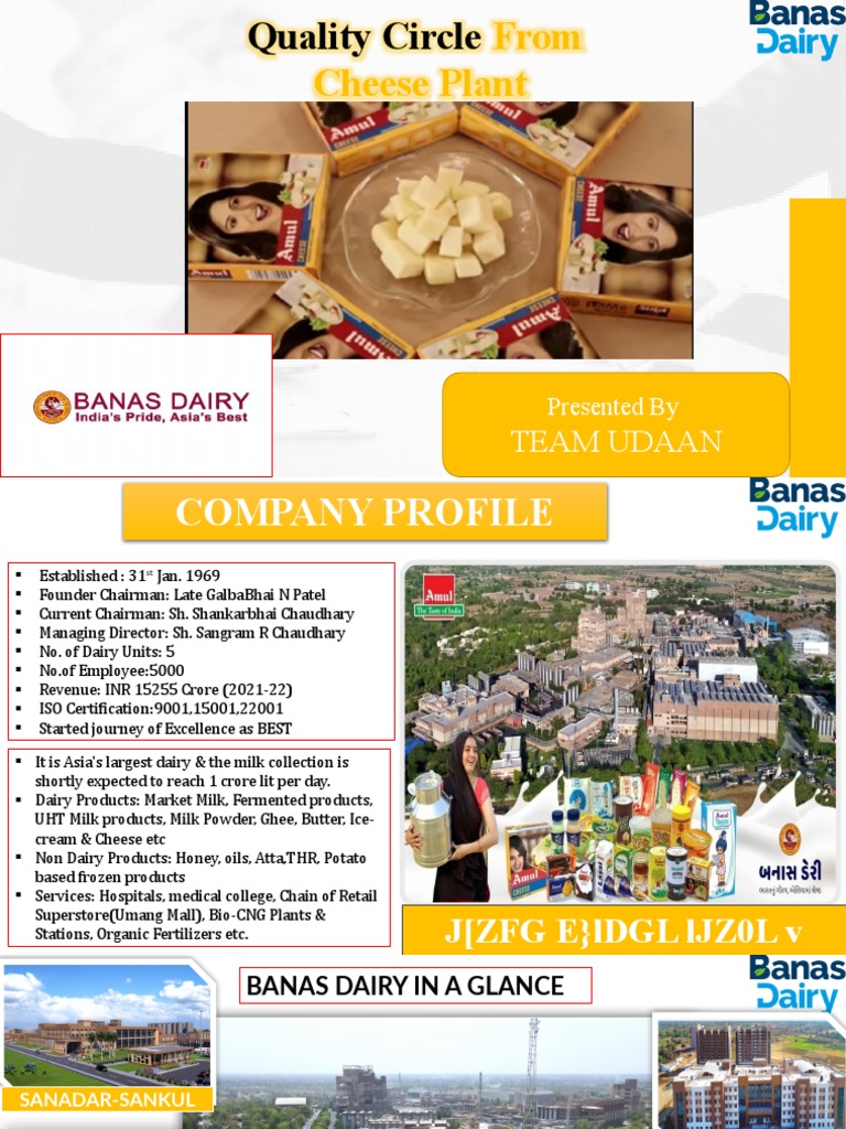 Quality Circle Presentation From Cheese Plant | PDF | Dairy | Milk