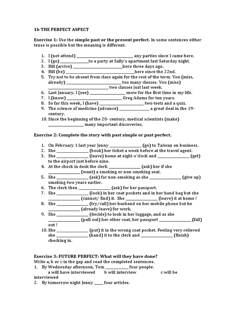 1b THE PERFECT ASPECT | PDF